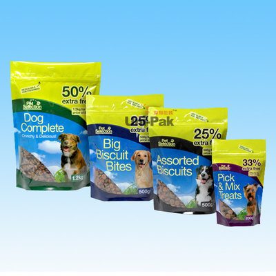 Dog BPA Free Zip Lock Packaging Bags Food Grade  Food Bag Reusable