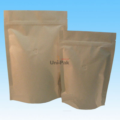 stand up coffee pouch Customized Avaliable And Free Design Stand Up Kraft Paper Coffee Pouch with valve