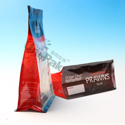 Vivid Printing Disposable Plastic Snack Food Packaging Bags With Flat Bottom