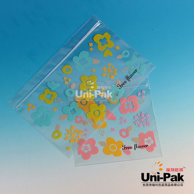 Colorful Printing Garment Packaging Bags With Ziplock Three Side Sealed
