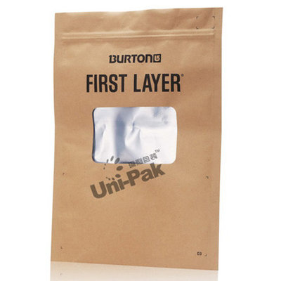 Craft Paper Snack Food Packaging Bags With Clear Window