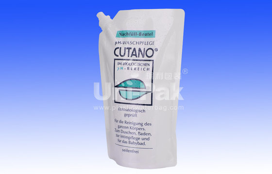 Standing Up Plastic Water Bag With Spout For Laundry Detergent