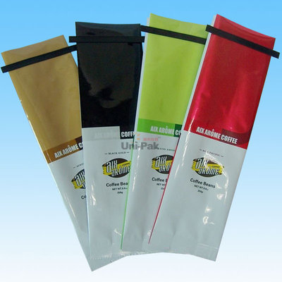 Side Gusset Non-toxic BPA Free Stand Up Coffee Pouch Recycled For coffee with tin tie