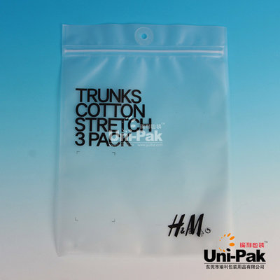 Custom Design Wholesale Transparent Garment Packaging Bags With Ziplock For Boxers