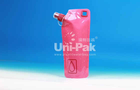 Customized Foldable Plastic Water Bag With Nozzle For Outdoor Use