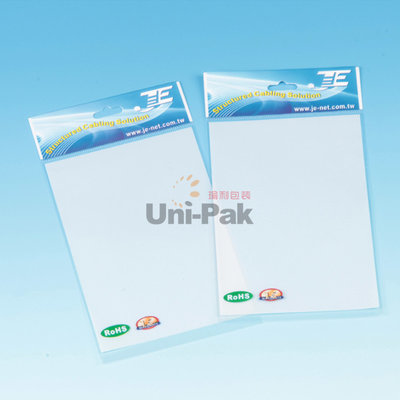 Customized Plastic Header Opp Plastic Bags With Self Adhesive Tape