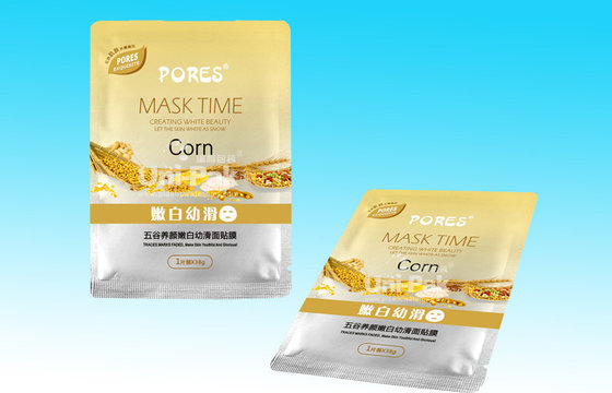 Colorful Printing Aluminum Foil Bags Two Side Sealed For Facial Mask