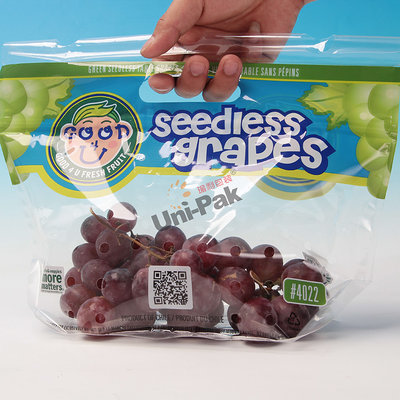 Custom Vivid Printing Reusable Ziplock Bags Beautiful For Grape Packging