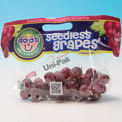 Custom Vivid Printing Reusable Ziplock Bags Beautiful For Grape Packging
