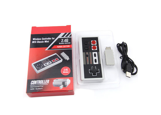 2.4GHz Wireless SNES Game Controller HONSON Gary Color ABS Materials LED Indication