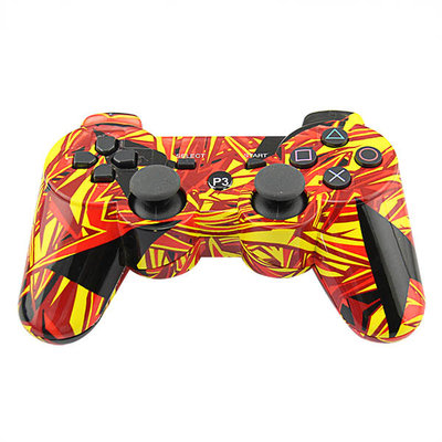 Yellow Graffiti Playstation Game Controller Lithiumion Rechargeable Battery Built - In