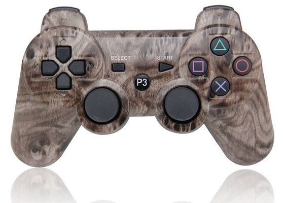 Brown Wood Grain SNES Wireless Controller , SNES Bluetooth Game Controller For PS3