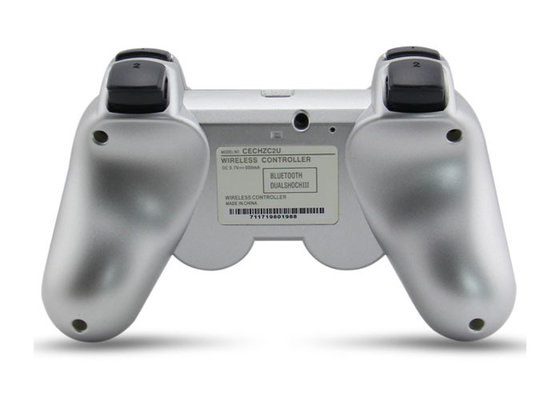 Rechgargeable Playstation 3 Joystick Controller , Ps3 Bluetooth Gamepad Silver Color