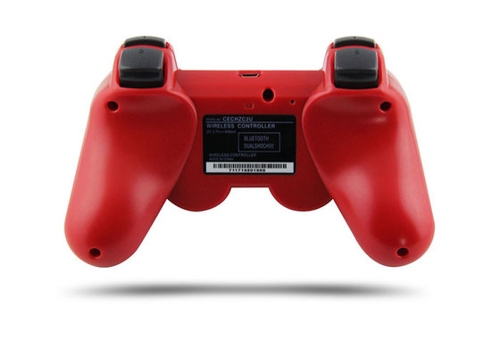 Red Bluetooth Playstation 3 Controller Gamepad Six Axis Sensor Double Motor Vibration