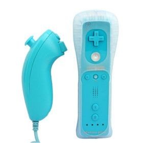 Digital WII U Game Controller Nunchuck Combo 2 In 1 Multi - Function With Silicone Case