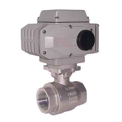 Electric Actuator DC24V AC220V Threaded Ends Motorized Ball Valve