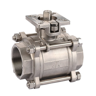 3-PC Threaded Double Acting Single Acting Pneumatic Ball Valve