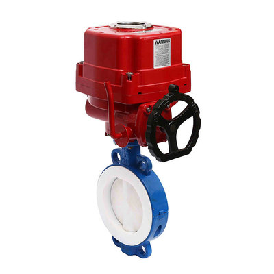 Electric Actuator AC220V DC24V Motorized Wafer Butterfly Valve
