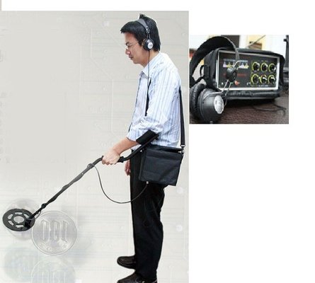 Deep earth gold search detector treasure locator with 9.5 inch disk waterproof probe