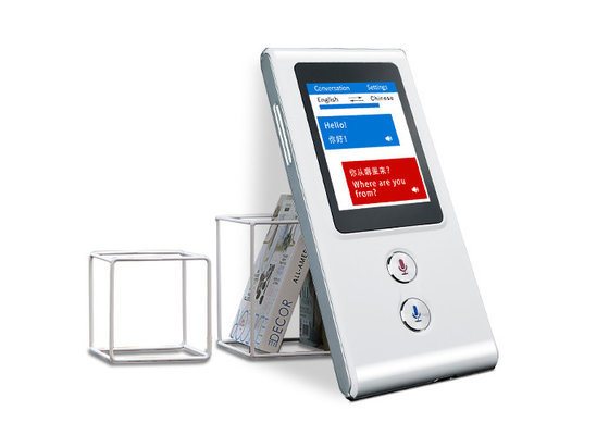 Real Time Portable Voice Translator With Intelligent Noise Reduction Speaker System