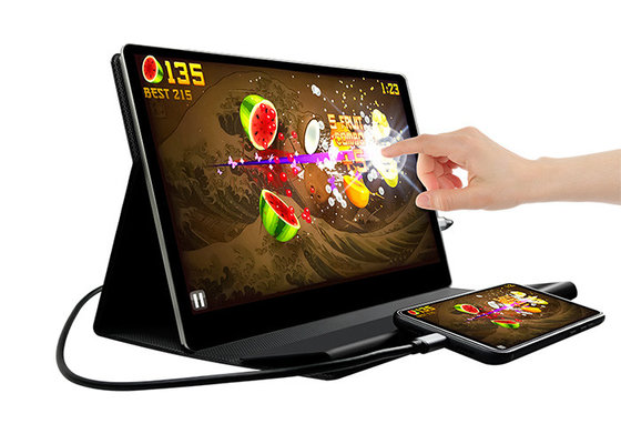 1920*1080 10 Point Touch Portable Monitor 15.6 Inch IPS Screen Plastic Case