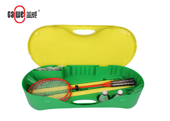 2 Players Beach Badminton Set , Freestanding Badminton Set With Plastic Box,outdoor badminton set