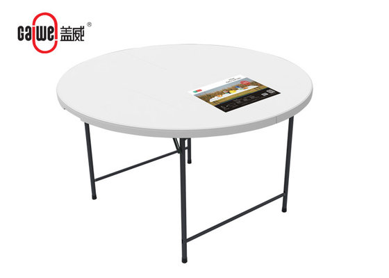 Outside Plastic Folding Tables Round Shape 1500mm Diameter Customized Color