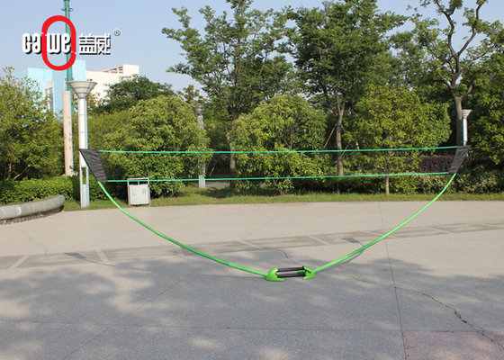 Folding Badminton Set With Freestanding Base Adjustable Height 2 Players
