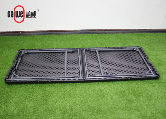 Adjustable Plastic Folding Tables Portable Plastic Kitchenware Black Color