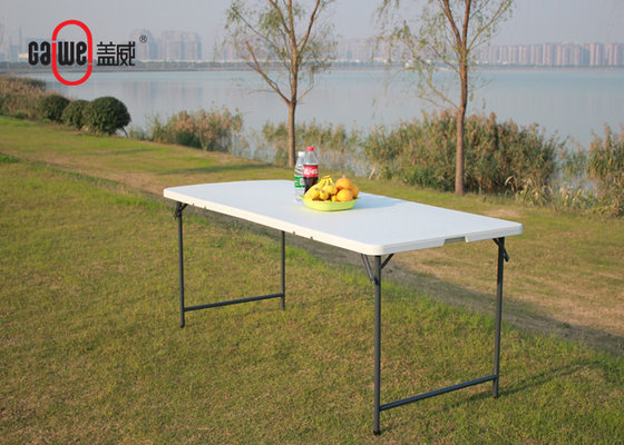Lawn Bar Height Folding Table Rectangular 180 * 76 * 74cm Size Steel Frame