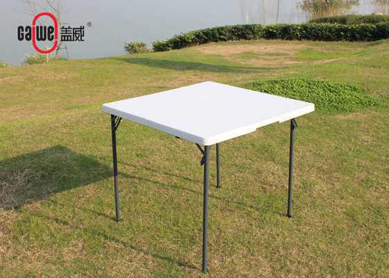 Square HDPE Plastic Folding Tables Changing Height Sturdy For Picnic / BBQ