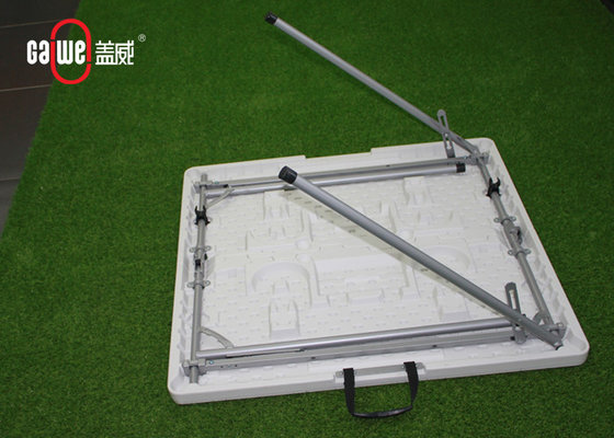 Square HDPE Plastic Folding Tables Changing Height Sturdy For Picnic / BBQ