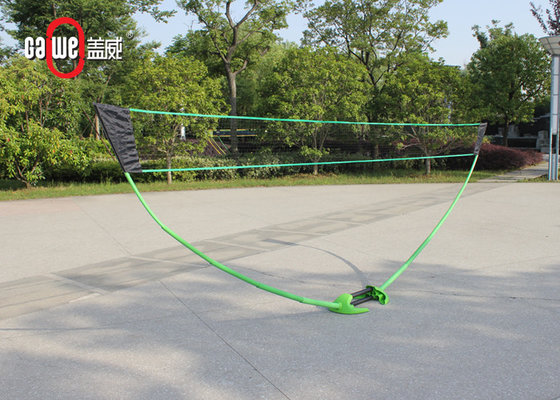 Green Garden Fold Up Badminton Set , Free Standing Adult Badminton Set
