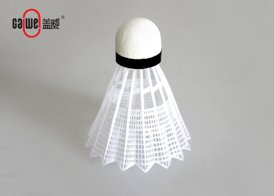 Sturdy White Wings Shuttlecock , Artificial Outdoor Badminton Shuttlecock
