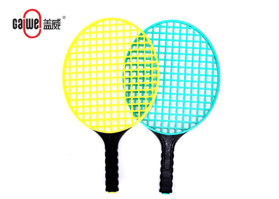 Silk Screen 413mm Plastic Tennis Racket PU Ball For Beach Game Water Resistant