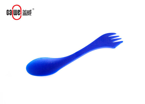 Cum Green / Blue Spoon Fork Knife In One 18CM Fork Dimensions Eco Friendly