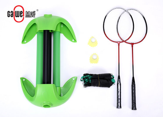 Travel PP / PC Folding Badminton Set with Freestanding Base Portable Removable