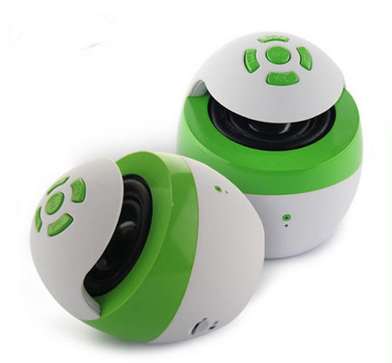 White Green Color Portable Size Music Mini Bluetooth Speaker