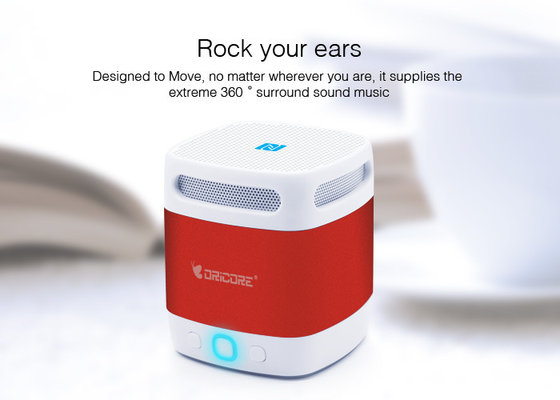 Portable AUX / MP3 / Cell Phone Bluetooth Speakers with NFC , Red Yellow