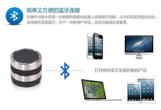 Super Bass Hi-Fi Portable Mini Wireless Bluetooth Speaker Hands-free TF Card Built-in FM Radio for PC/iPod/iPhone/MP3/4