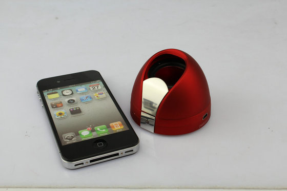 Paired Red DC 5V Hambourger Hands Free Bluetooth Speaker With Hi-Fi Stereo For MP3 / IPAD / Notebook