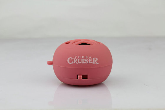 Promotional Red Mini DC 5V Hamburger Speaker / Portable Speakers For Cell Phones With Li-ion Battery