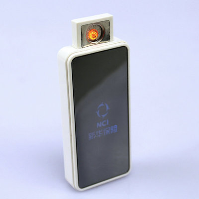 ABS Red / White Eco-freindly Magic Mirror USB Rechargeable Cigarette Lighter Whitout Gas