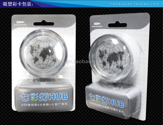 Mini Color Light Silver Portable USB Hubs With 3 USB Ports For PC