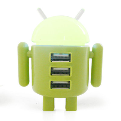 Green Robot Portable USB Hubs Controller With Multiple USB Port