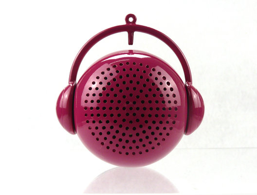 Red 2W Cute Portable Speakers With SD Card And Battery For Mobile
