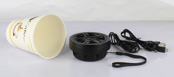 Cup Lid 2W Portable Speakers For Cell Phones With USB And TF Slot