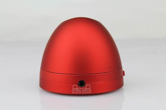 Red Oval Bluetooth Portable Speakers For Cell Phones Hi-Fi Stereo