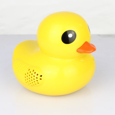 Little Yellow Duck Shape Portable Iphone Bluetooth Speakers With ABS Plastic