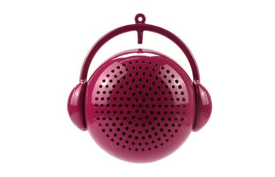 Red 2W Cute Portable Speakers With SD Card And Battery For Mobile
